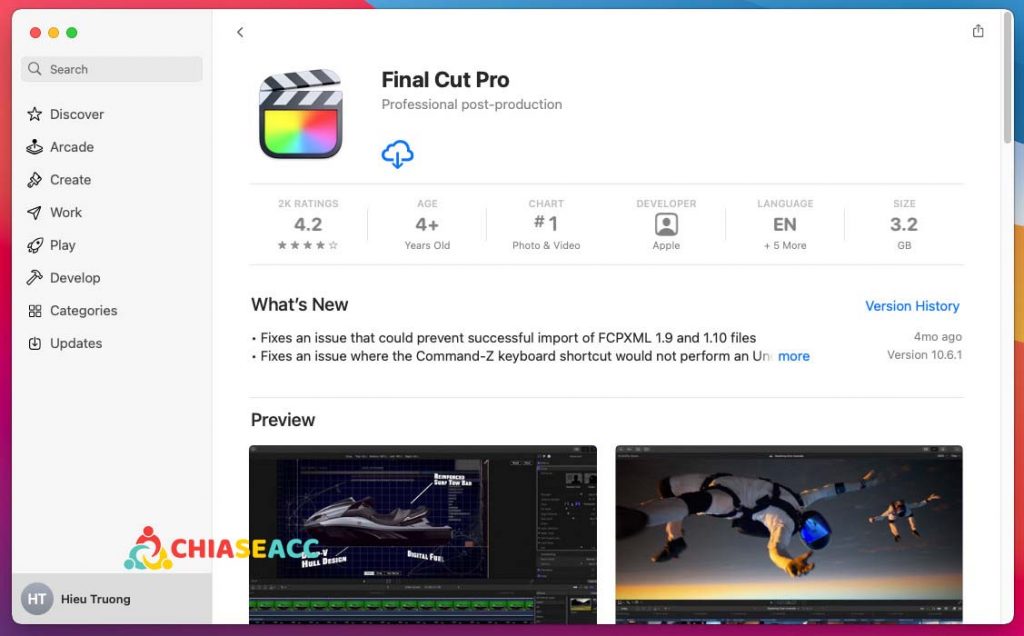 Tài khoản tải Final Cut Pro bản quyền giá rẻ trên iPad/MacOS