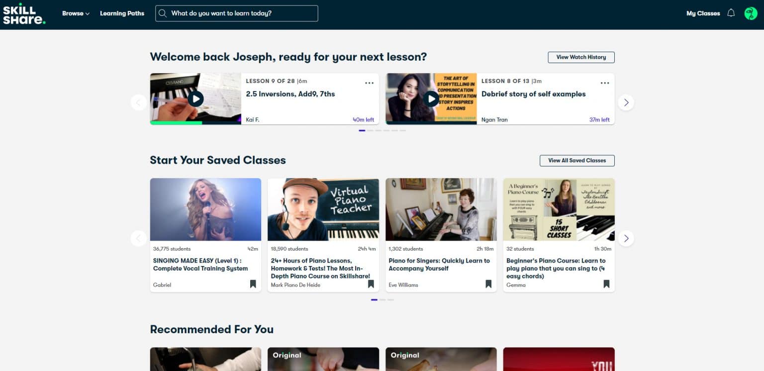 Mua tài khoản Skillshare Premium giá rẻ, bảo hành toàn thời gian