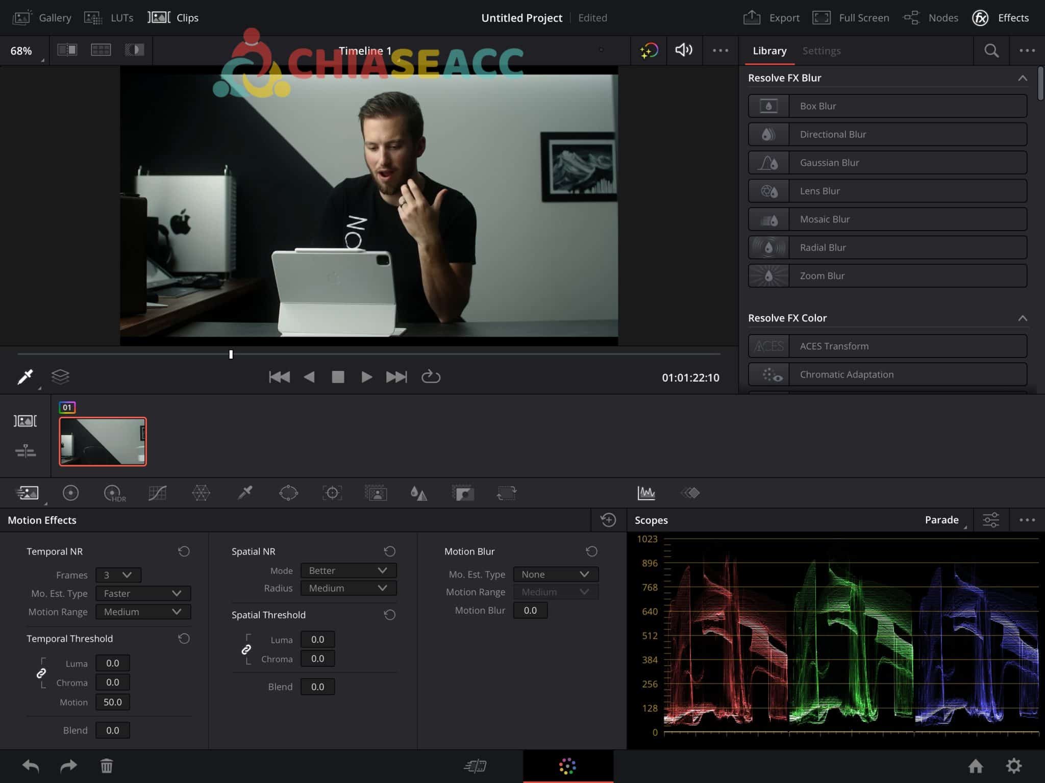 Tài khoản tải DaVinci Resolve for iPad và MacOS bản quyền