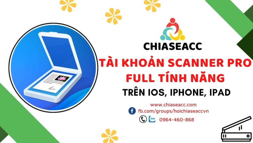 Tài khoản tải Scanner Pro full tính năng trên iPhone và iPad