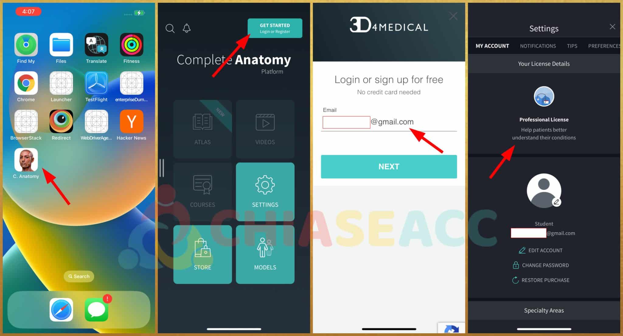 Complete Anatomy full tính năng IOS, Android, Mac, Win