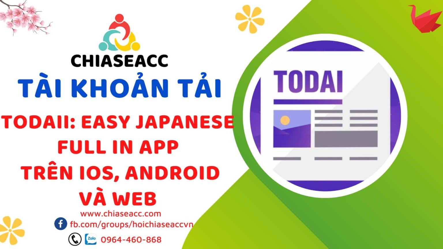 Tài khoản Todaii easy Japanese mở khóa tính năng giá rẻ