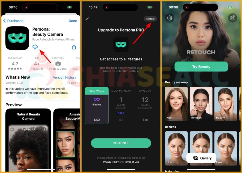 Tài khoản Persona Pro mở khoá tính năng trên iPhone, iPad