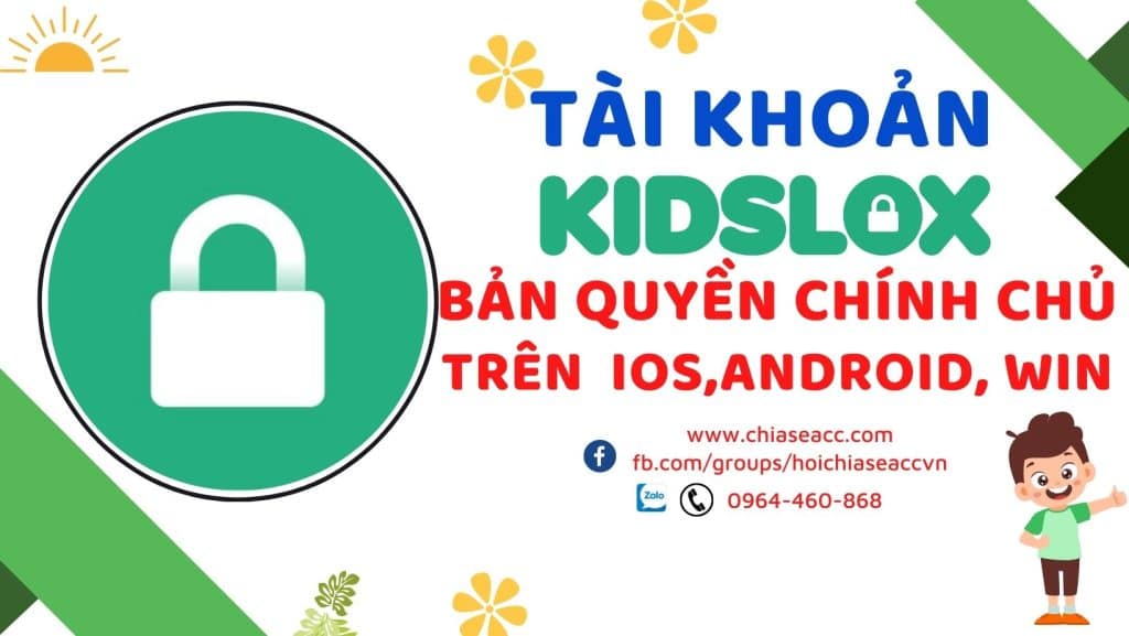 Mua tài khoản Kidslox Premium bản quyền chính chủ, giá rẻ