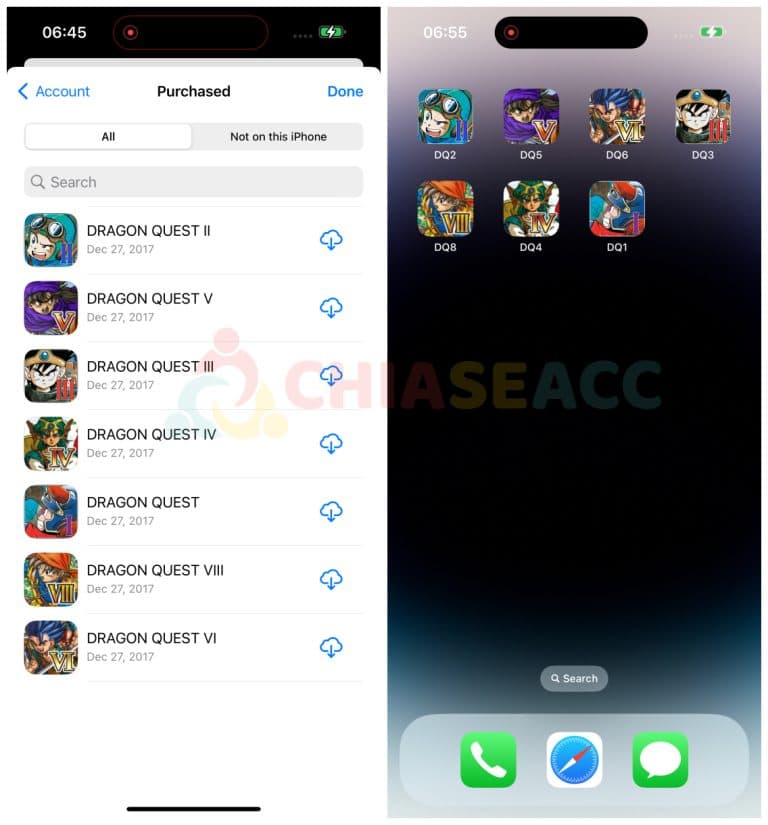 Tài khoản tải Dragon Quest full bộ trên iPhone, iPad