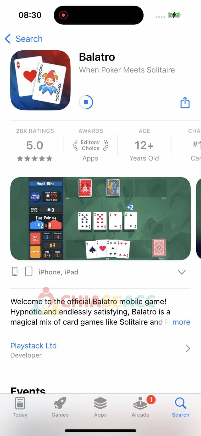 Tài khoản tải Balatro trên iPhone, iPad giá rẻ